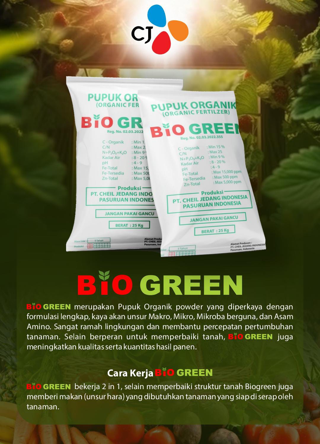 Jual Pupuk Organik BIO GREEN (Organik Fertilizer) oleh PT. Agro Dahlia ...