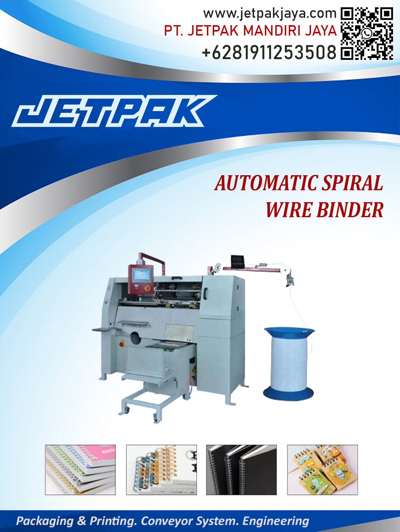 Jual Automatic Spiral Wire Binder oleh PT. Jetpak Mandiri Jaya