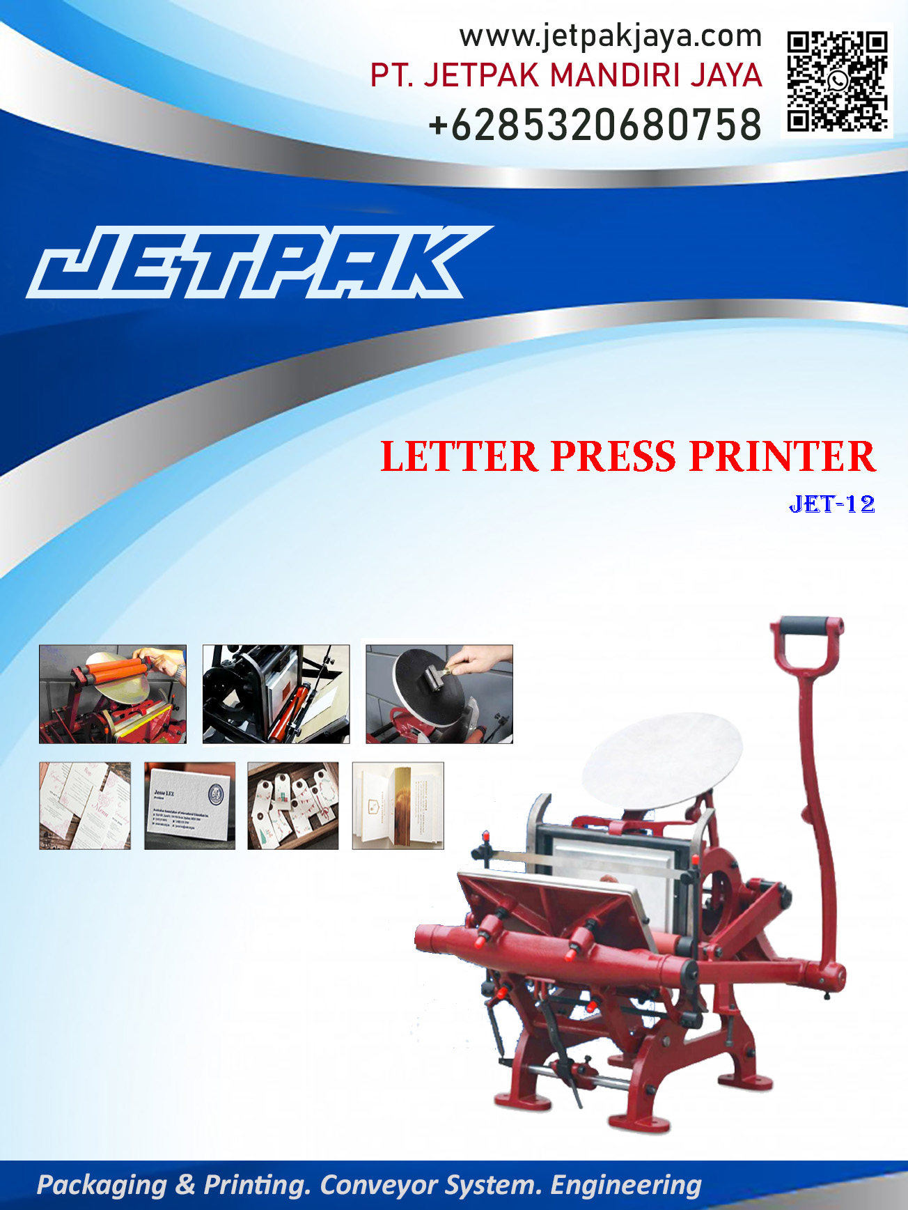Jual Letter Press Printer -JET-12 oleh PT. Jetpak Mandiri Jaya