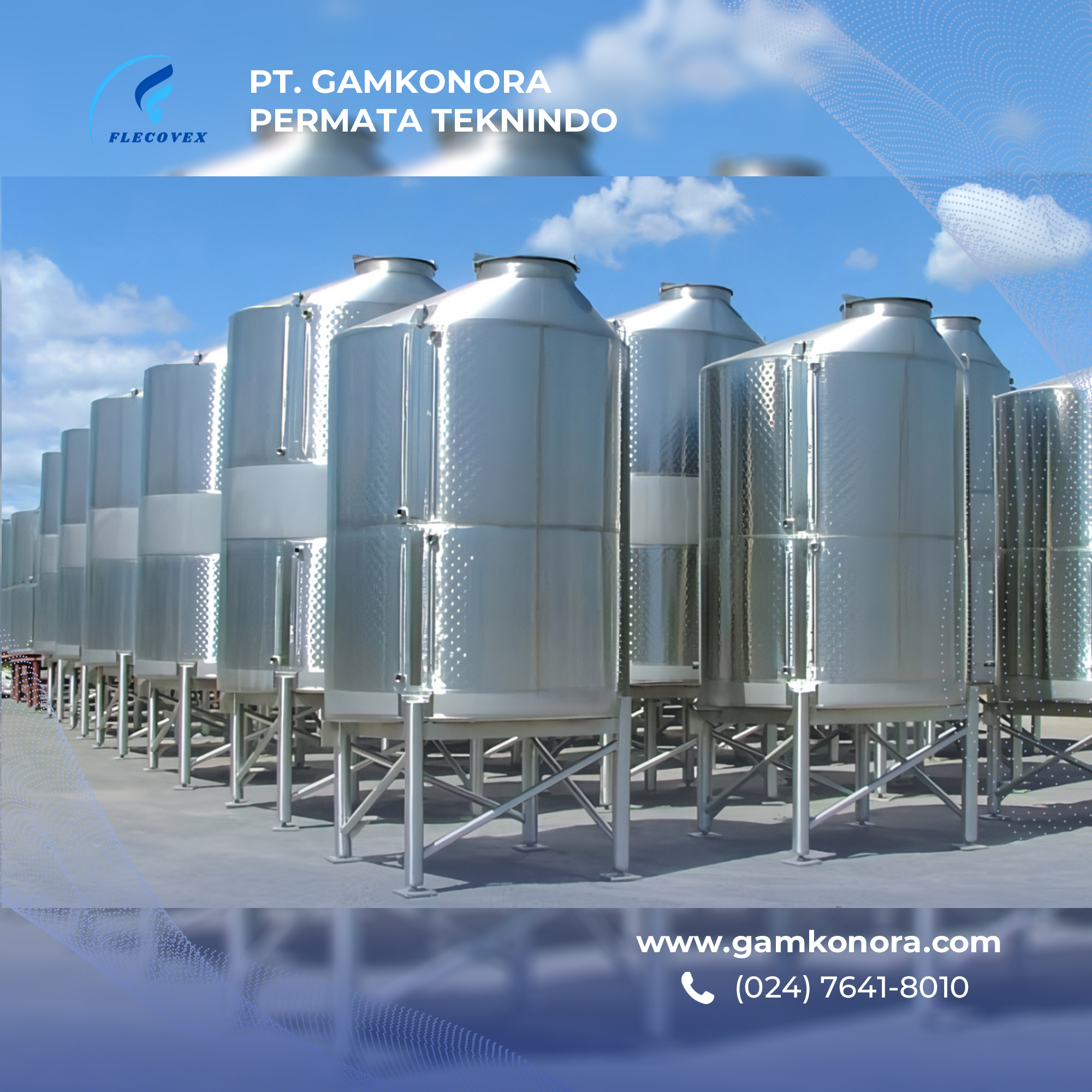 Jasa Fabrikasi Stainless Wine Tank oleh PT. Gamkonora Permata Teknindo