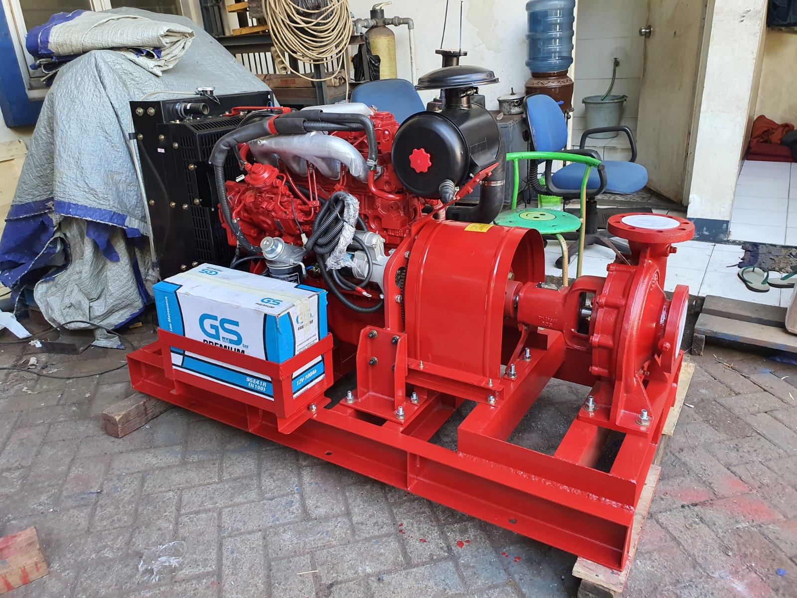 Jual Pompa Hydrant Diesel Pump 500 USGPM x 8 bar Ebara 100 x 80 FSJA ...