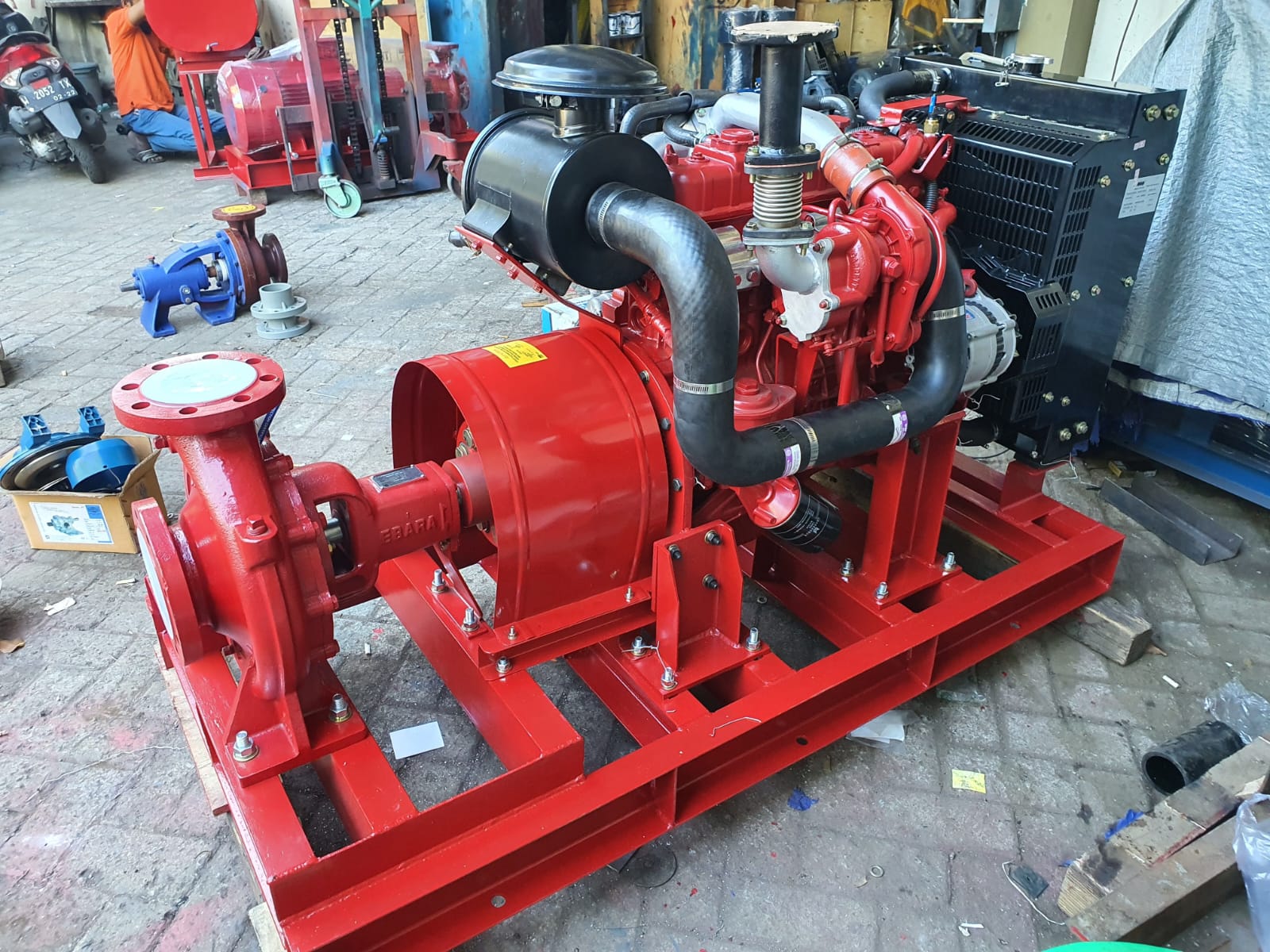 Jual Pompa Hydrant Diesel Pump 500 USGPM x 8 bar Ebara 100 x 80 FSJA ...