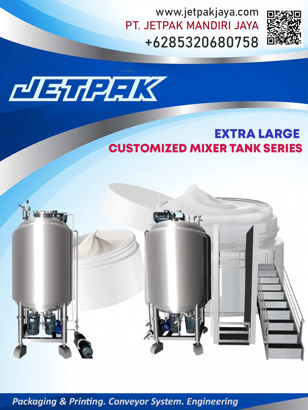 Jual EXTRA LARGE CUSTOMIZED MIXER TANK SERIES 2 oleh PT. Jetpak Mandiri ...