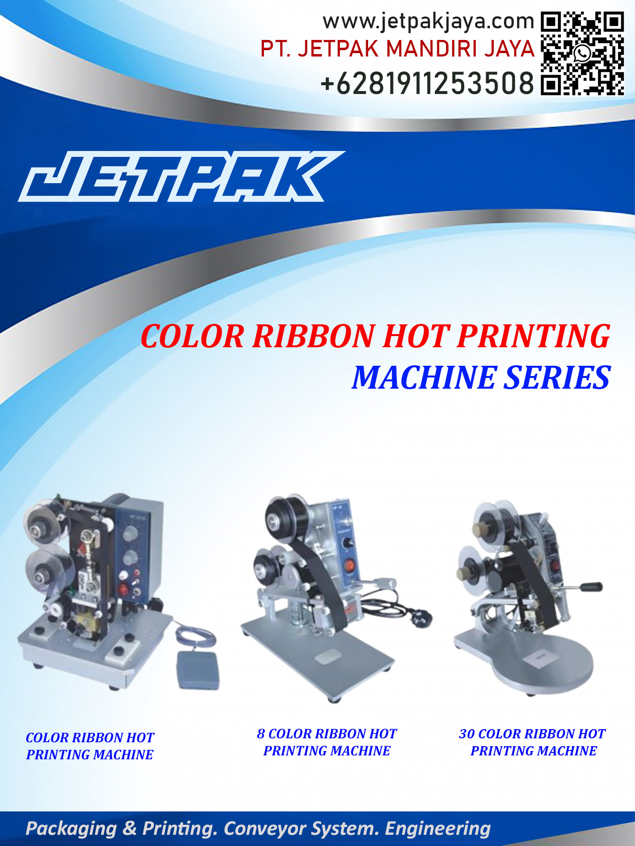 Jual COLOR RIBBON HOT PRINTING MACHINE SERIES oleh PT. Jetpak Mandiri Jaya