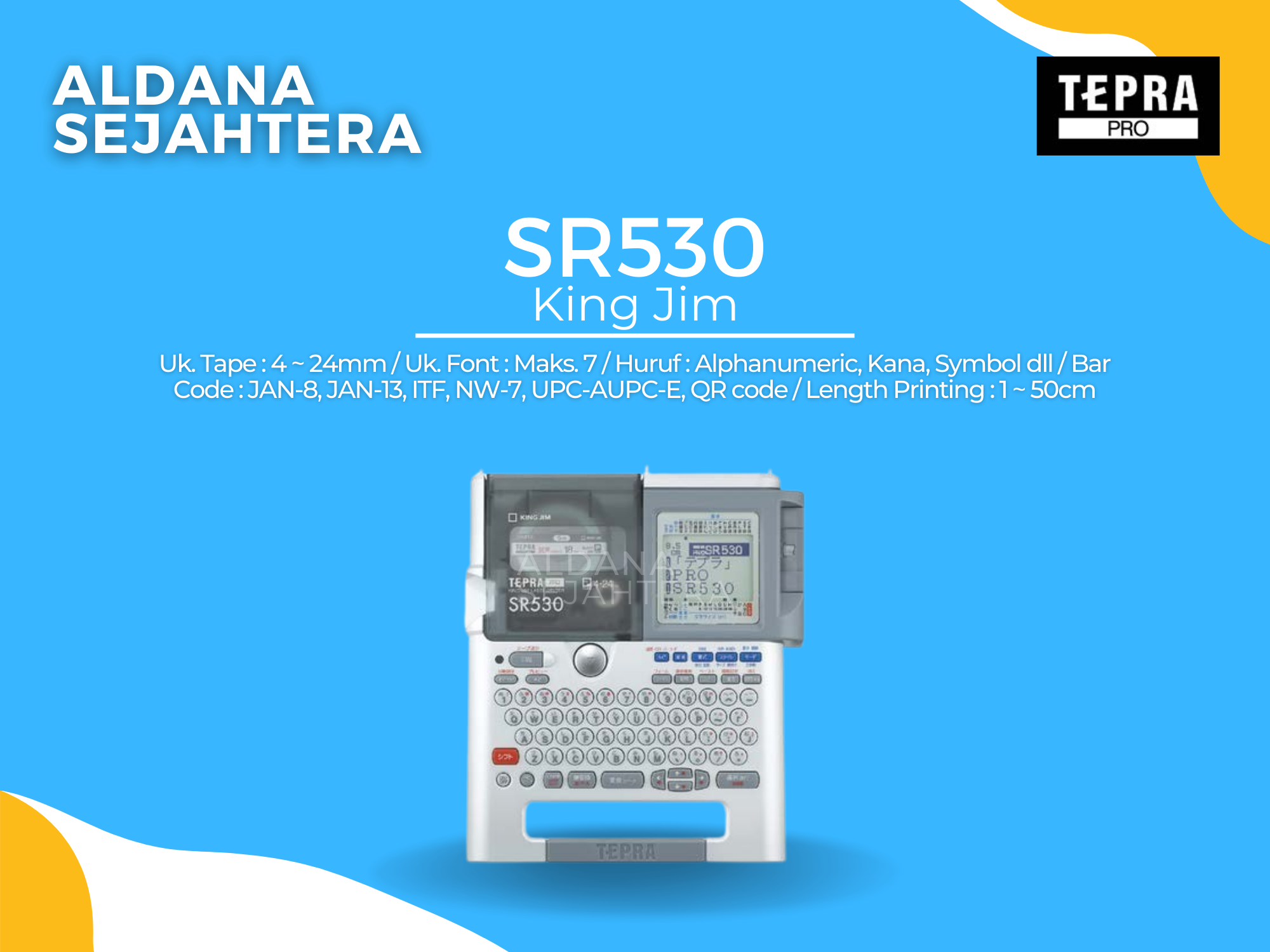 Jual TEPRA PRO SR530 KING JIM oleh CV. ALDANA SEJAHTERA