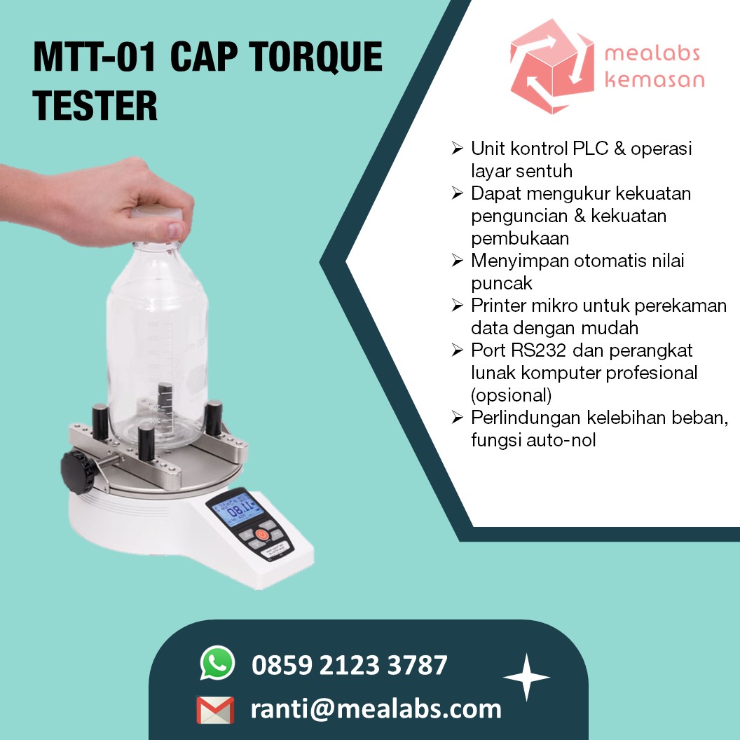 Jual Alat Uji Kemasan Botol Plastik (Cap Torque Tester) oleh PT ...