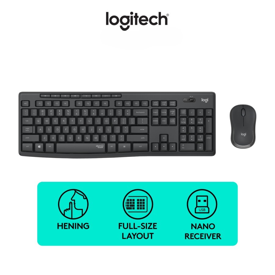 Jual Logitech MK295 Combo Keyboard dan Mouse Wireless Silent ...