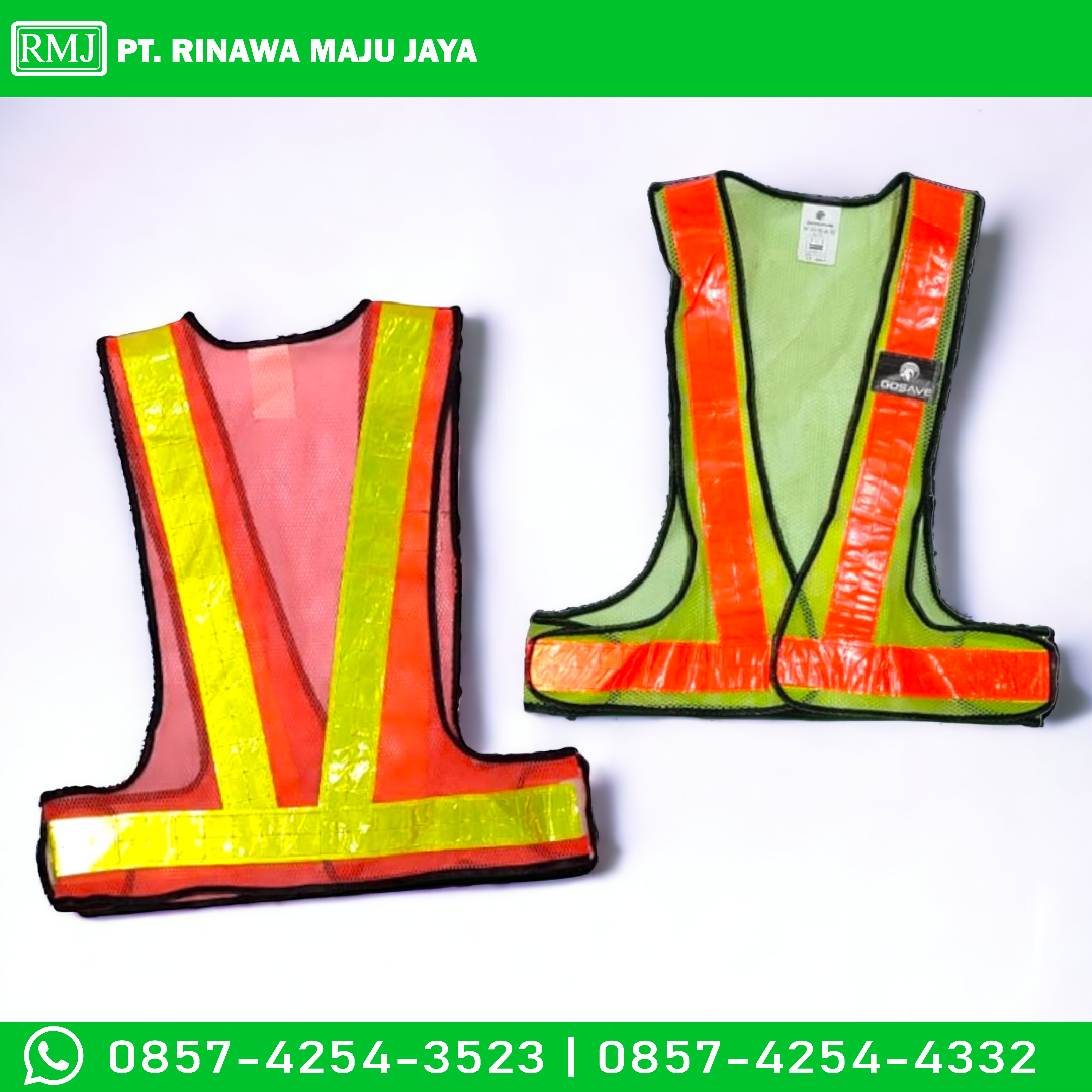 Jual Rompi proyek safety jaring V / rompi safety jaring v / rompi v ...