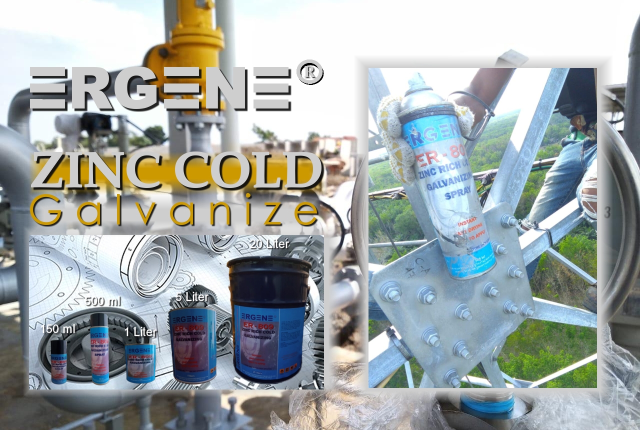 Jual ERGENE 809 Zinc Cold Galvanize Spray 500ml-Galvanis Dingin semprot ...