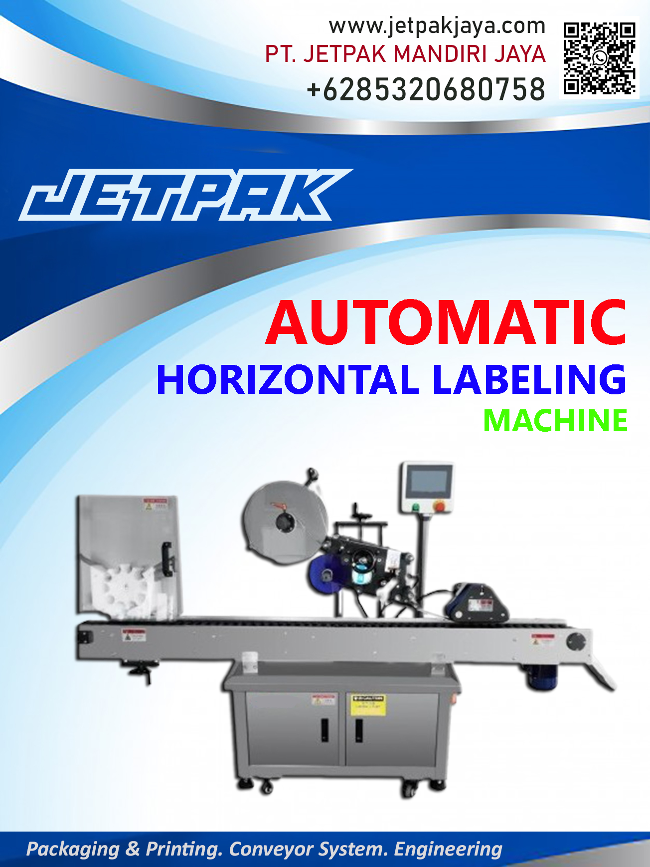 Jual Automatic Horizontal Labeling Machine oleh PT. Jetpak Mandiri Jaya