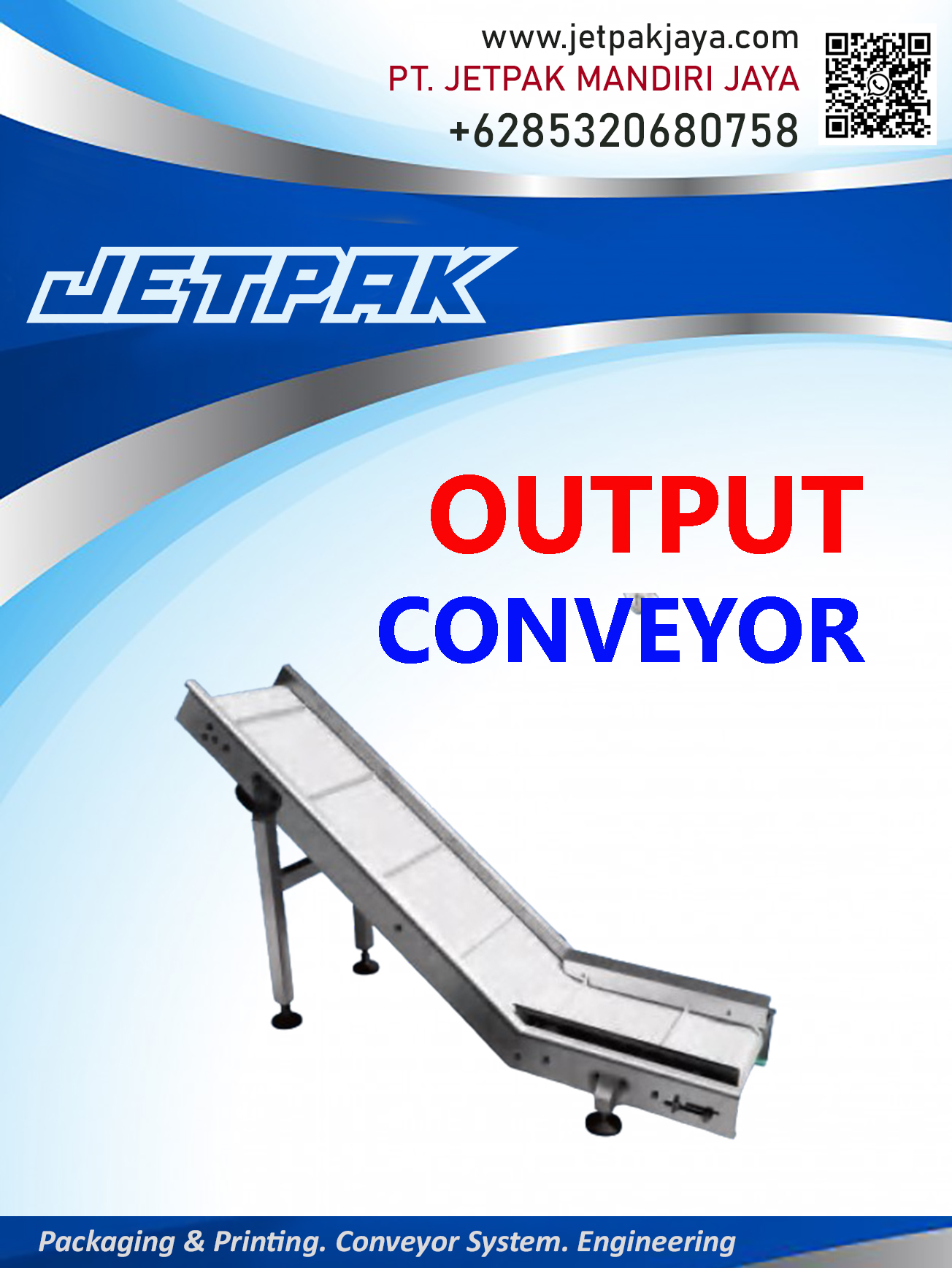 Jual Output conveyor machine oleh PT. Jetpak Mandiri Jaya