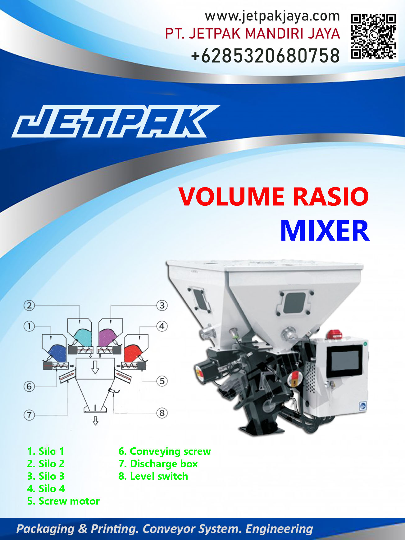 Jual Volume Ratio Mixer Machine oleh PT. Jetpak Mandiri Jaya