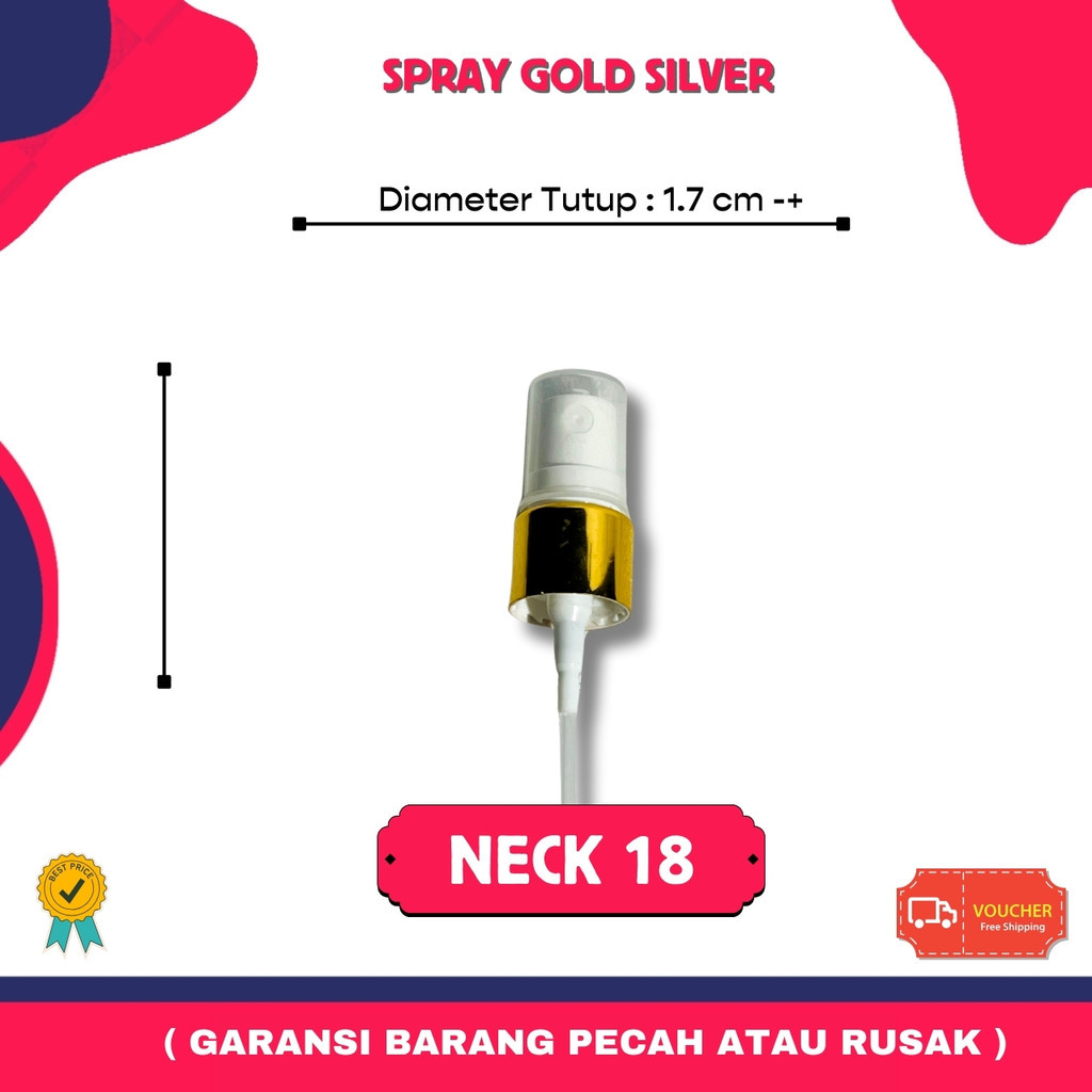 Jual Tutup Spray Gold Neck 18 [ Tutup Saja ] | Kepala Tutup Botol ...