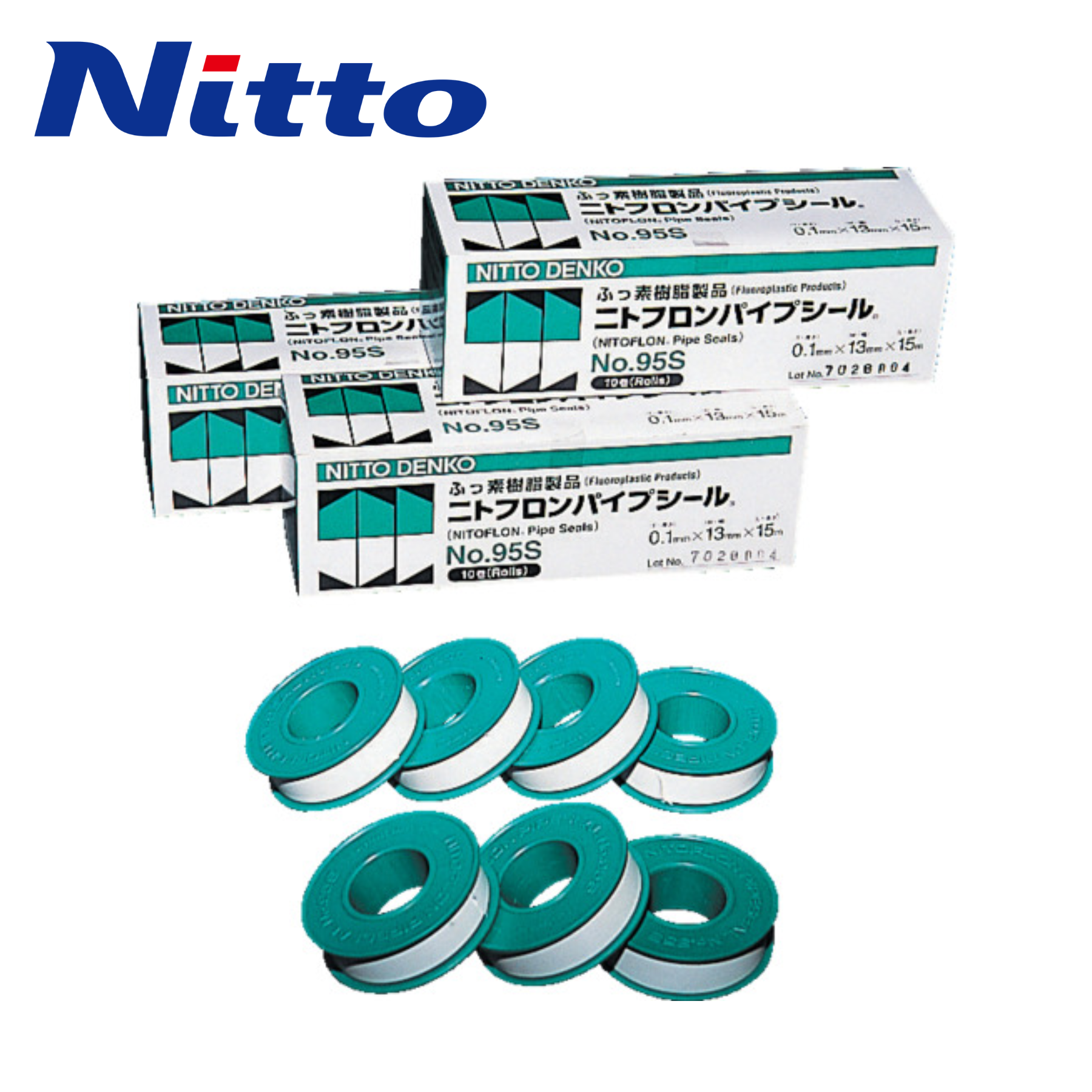 Jual NITTO Nitoflon Pipe Seal No. 95S 0.1mm x 13mm x 15m / 95-15S oleh ...